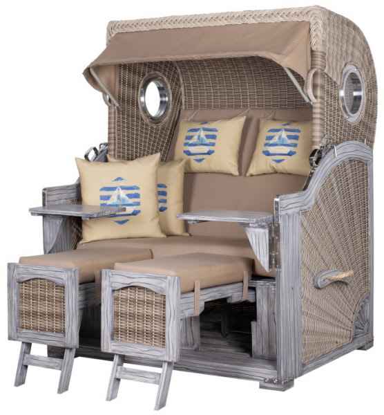 Strandkorb PURE Seemöwe XL Geflecht White Kubu 239 kaufen