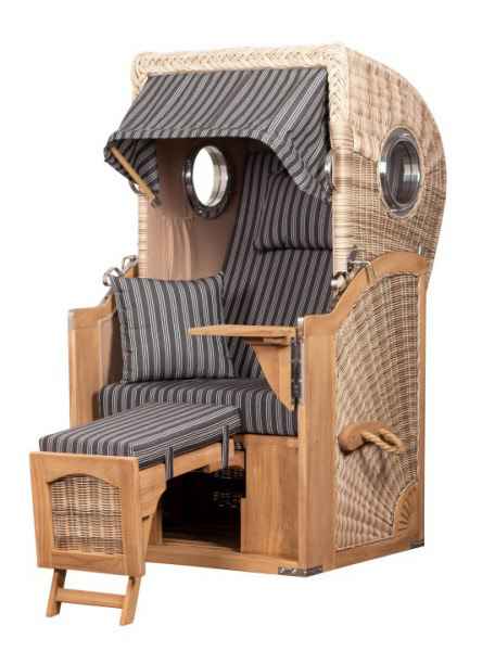 Strandkorb Düne Teak Shell 1-Sitzer Stoff 500 kaufen | Strandkorb & Meer