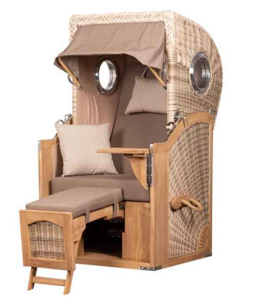 Strandkorb Düne Teak Shell 1-Sitzer Stoff 534 kaufen | Strandkorb & Meer