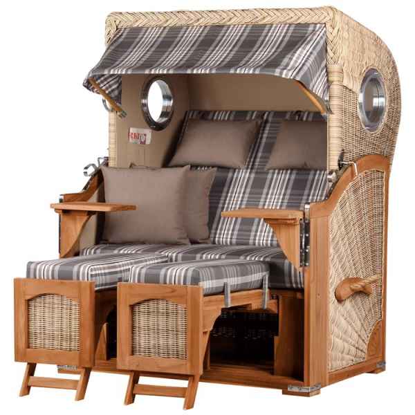 Strandkorb Düne Teak Shell 2-Sitzer Stoff 522 kaufen | Strandkorb & Meer