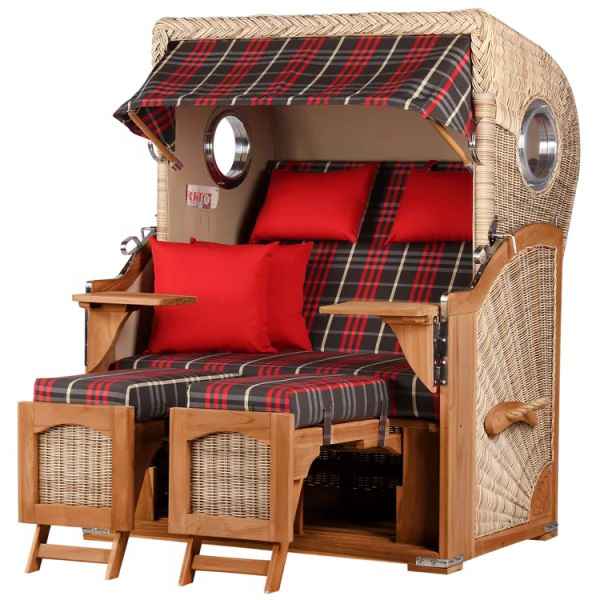 Strandkorb Düne Teak Shell 2-Sitzer Stoff 529 kaufen | Strandkorb & Meer