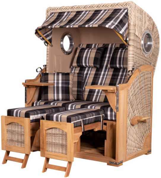 Strandkorb Düne Teak Shell 2-Sitzer Stoff 583 kaufen | Strandkorb & Meer